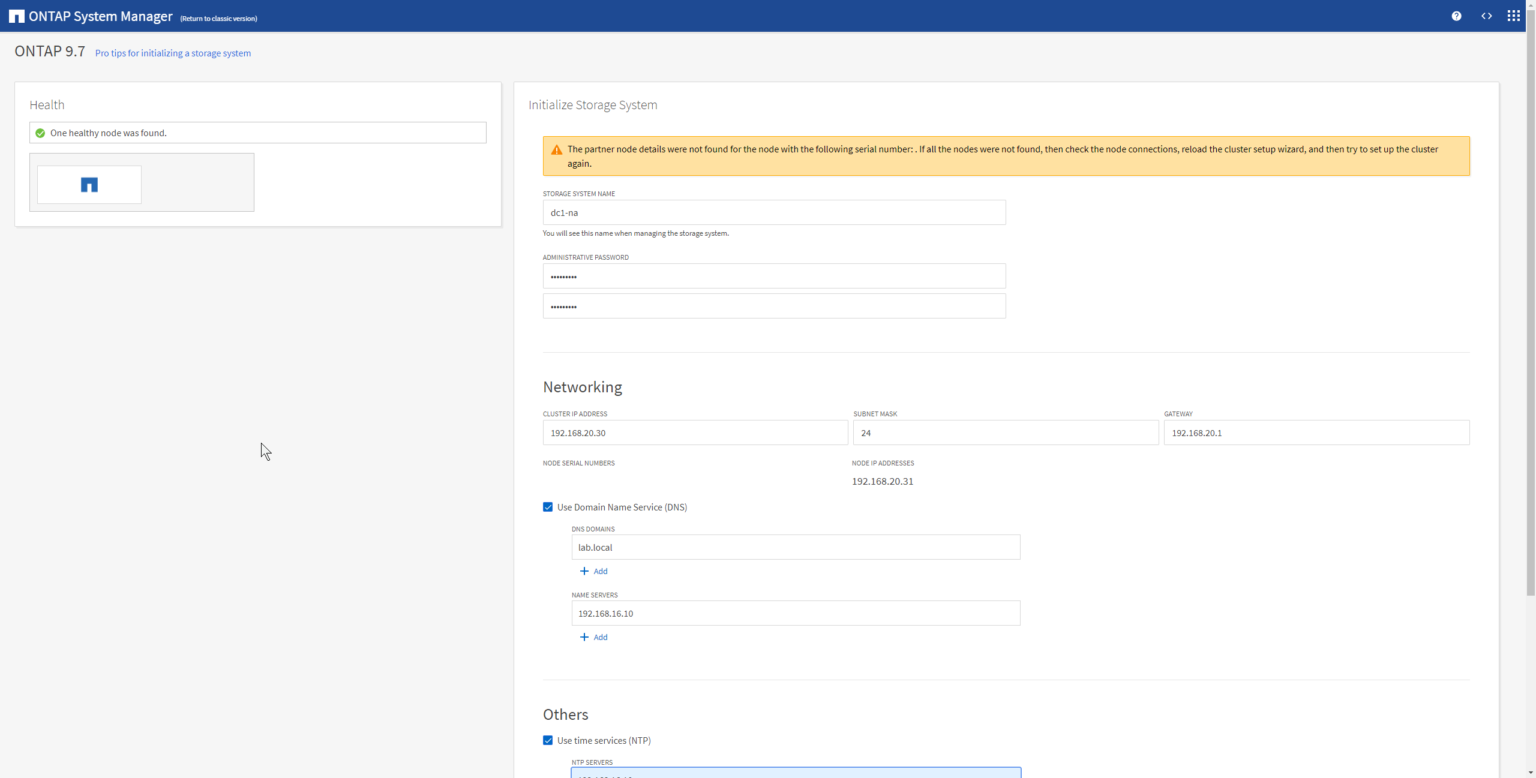 NetApp Simulator Setup – Z8N